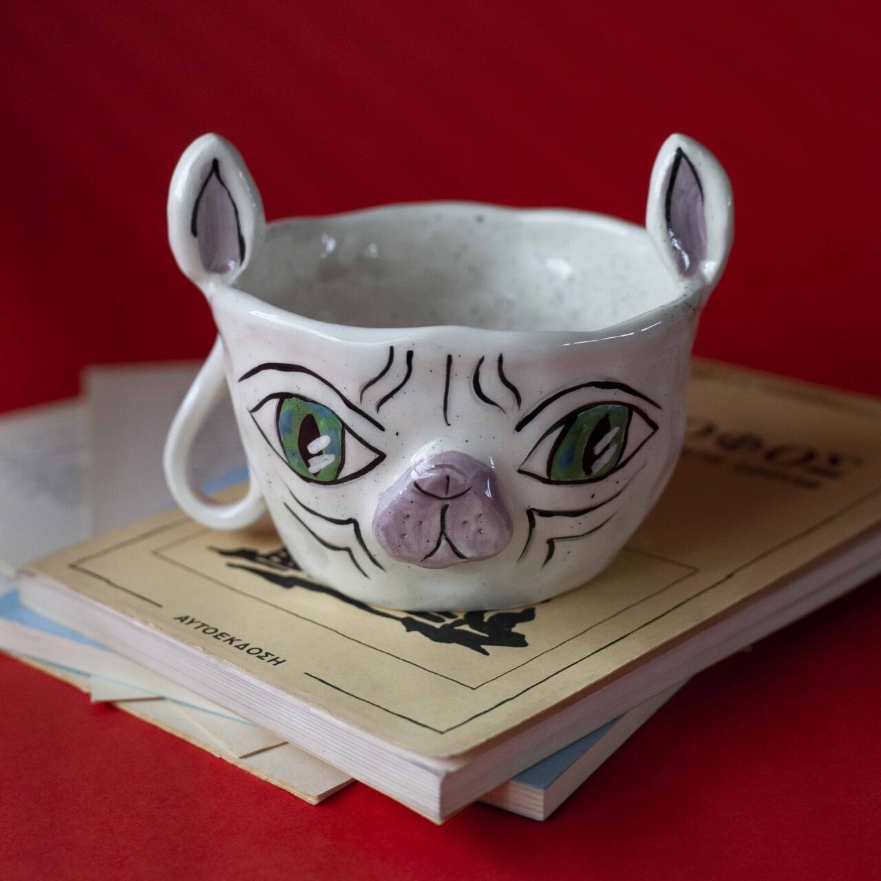 Sphynx Cat Mug with Quote and Handle 250ml – Mugaki - Marios Kontis